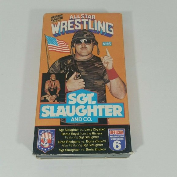 Media | Allstar Wrestling Sgt Slaughter And Co Vhs Pro Wrestling | Poshmark